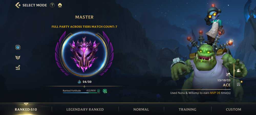 League of legends Wild rift account ( master )+ Level 106 ( 2 times ...