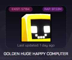 GOLDEN HUGE HAPPY COMPUTER - [PET SIMULATOR 99 - PS99 - PETSIMULATOR 99 ...