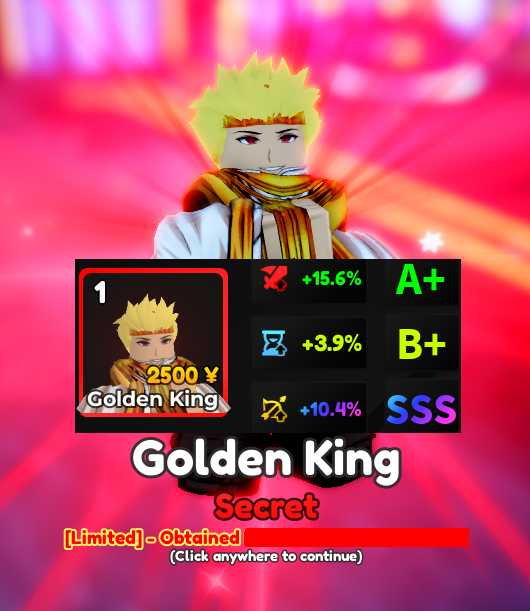 Golden King A+ B+ SSS Range | Gilgamesh Secret Unevo - Anime Adventures AA