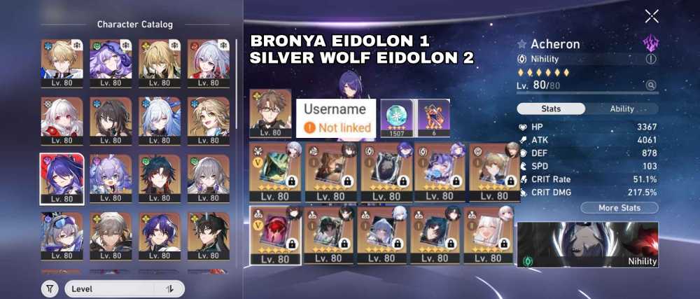 [ASIA TL70] 9 Limited 6 Signature | Acheron, Ruan Mei, Jingliu, E2 ...