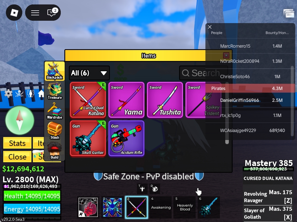 ID 344:LV 2800+SANGUINE+CDK+SGT RACE ANGEL V4 FULL GEAR + EAT KITSUNE ...