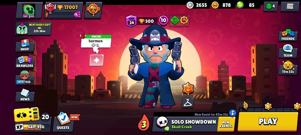 17K TROPHIES - 42 BRAWLERS - 1 MAX BRAWLERS - 9 SKINS - FULL GMAIL ...