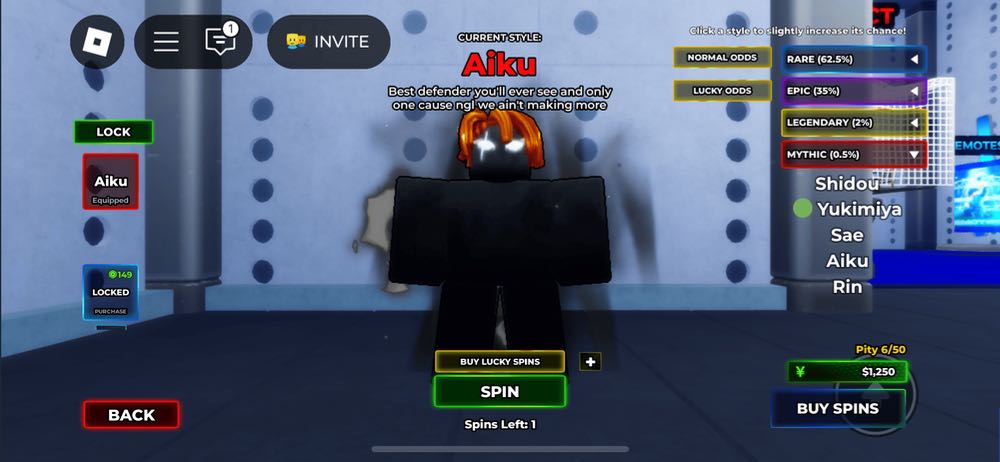 ROBLOX | Blue Lock: Rivals | SHADOW COSMETIC | Style Aiku | Flow ...