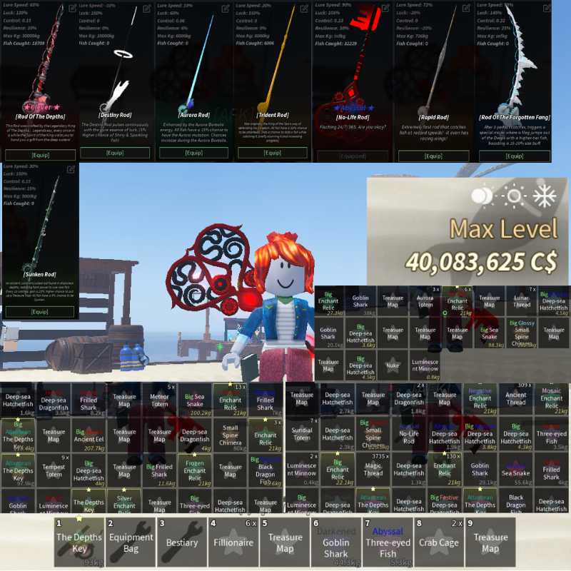 Fisch | Level 750 Max- 40m C$ | Rod of the Forgotten Fang , Rod of the ...