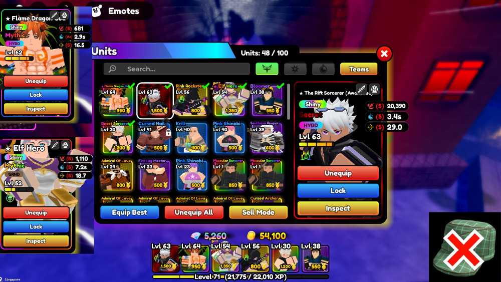 Account Anime Defenders Shiny SECRET THE RIFT SORCERER EVO SSS3 Shiny ...