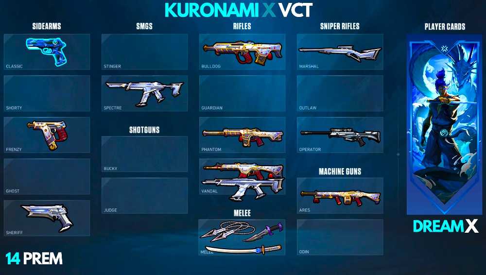 V89 | KURONAMI BUNDLE + VCT x LEV CLASSIC + ONI KATANA WITH OTHER SKINS ...
