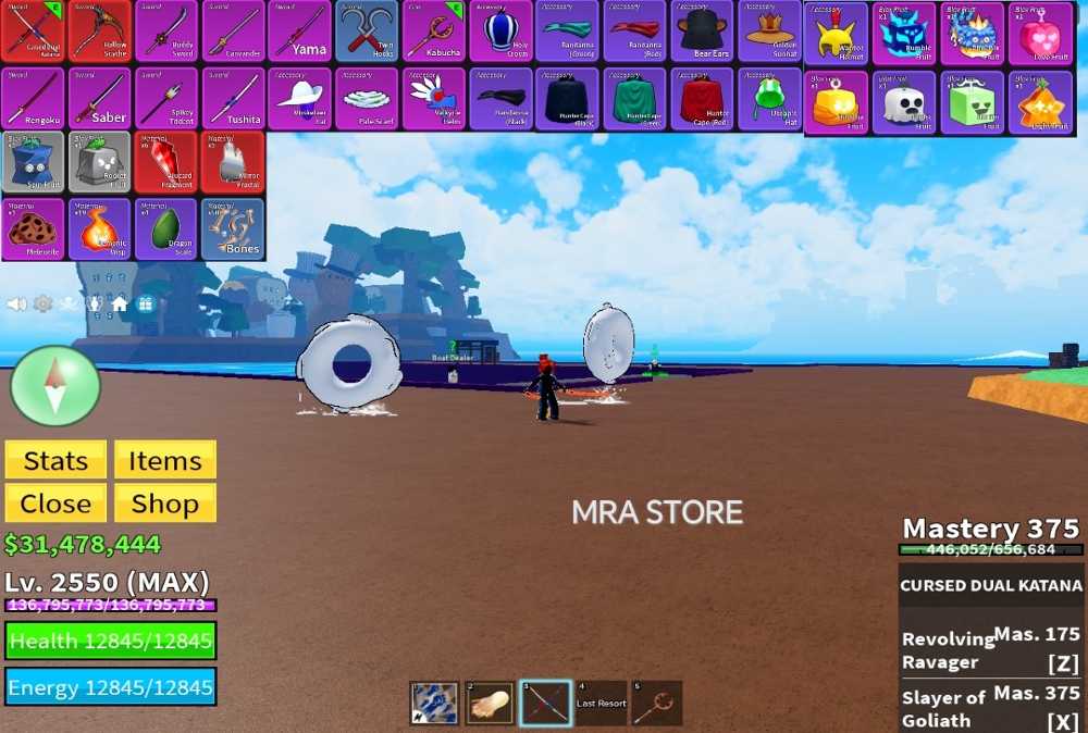 [Blox Fruits Account] Level Max (2550) | Dough V2 Full Awakened | Race ...