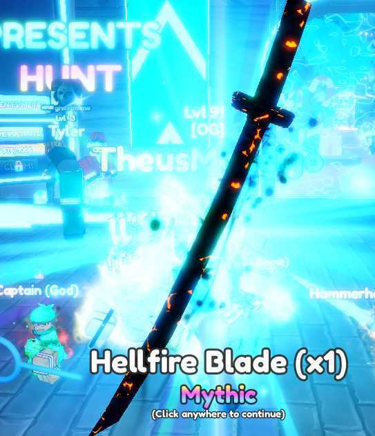 Hellfire Blade "Random Stat" Relic | Anime Adventures - AA - Roblox