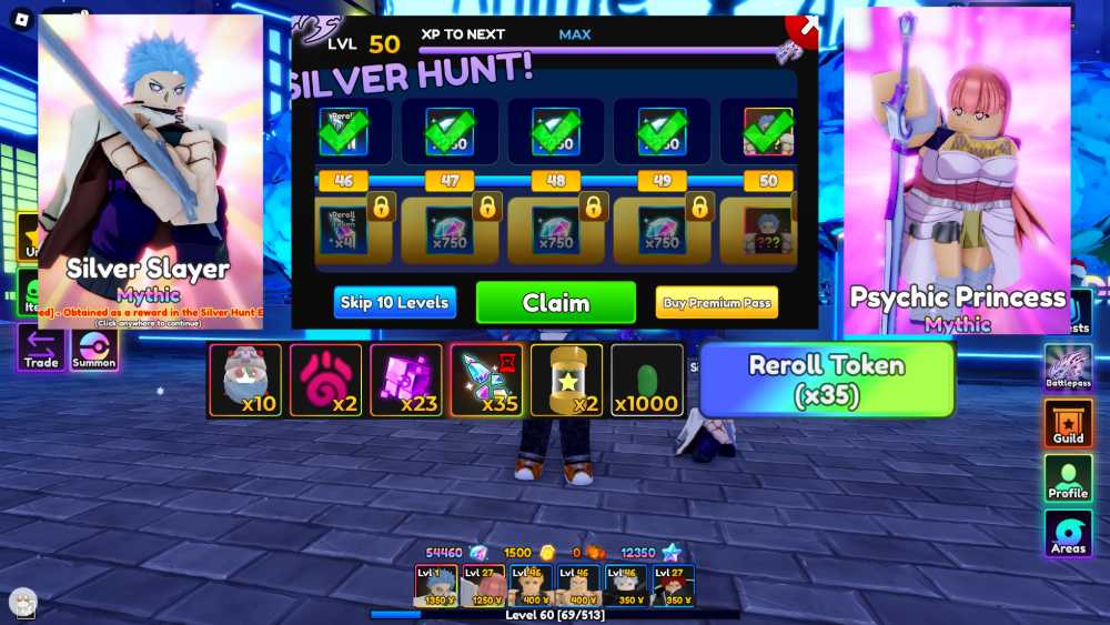 Anime Adventures 50K+ Gems [BattlepassLV50 Max] [Reroll Token 35]+[Star ...