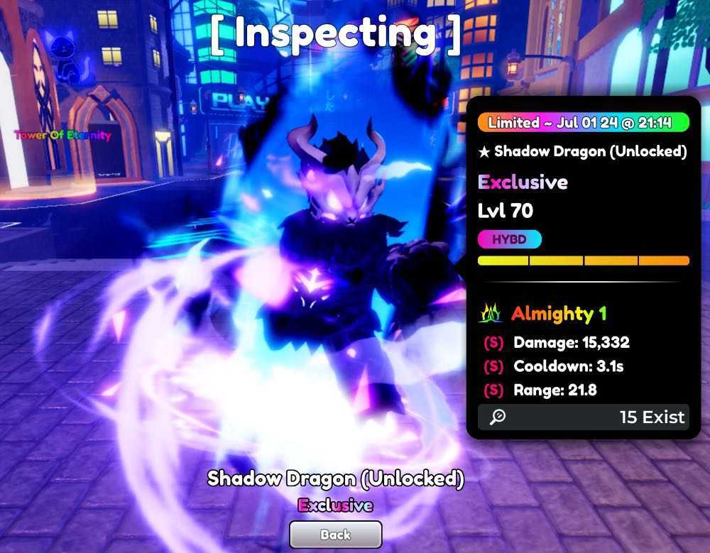 Anime Defenders | Almighty Shadow Dragon SSS Evolved