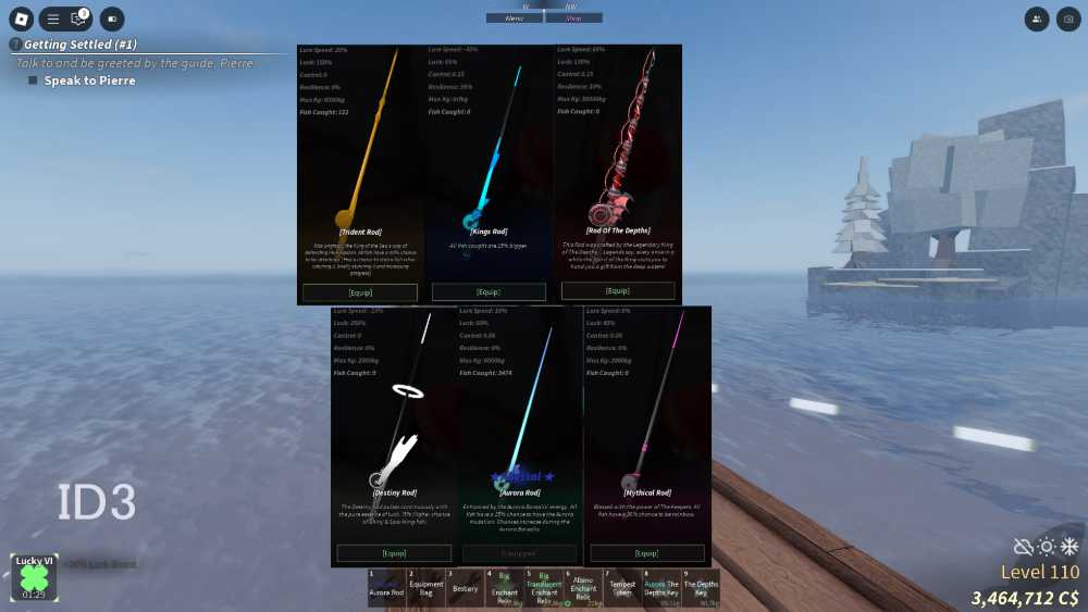 Account FISCH |Rod Of The Depths | Trident Rod | Kings Rod | Aurora Rod ...