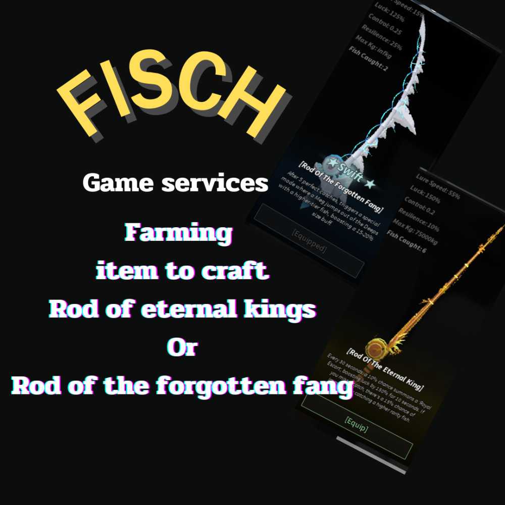 Fisch Game service find material to crafting New rod Choose between Rod ...