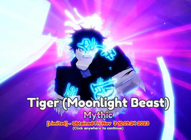 Tiger ( Moonlight Beast) - Asushi Roblox - Anime Adventures - AA
