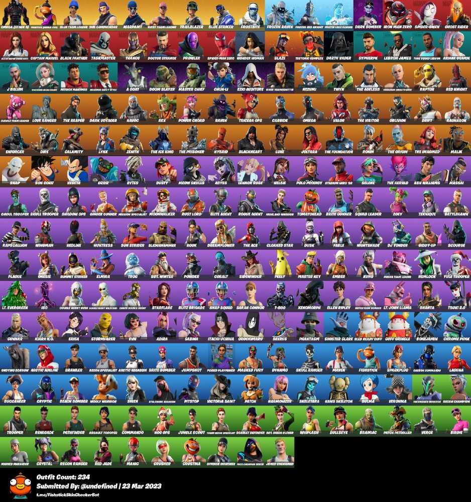 OG STWPC/NINTENDO 234 Skins Omega(s5) Mako, Thanos, The Reaper, Iron ...