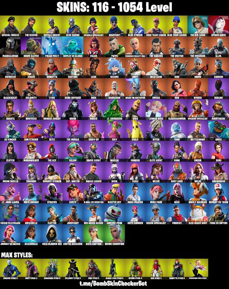 PC/PSN 116 Skins Mako, Floss, Sparkle Specialist, Royale Knight ...