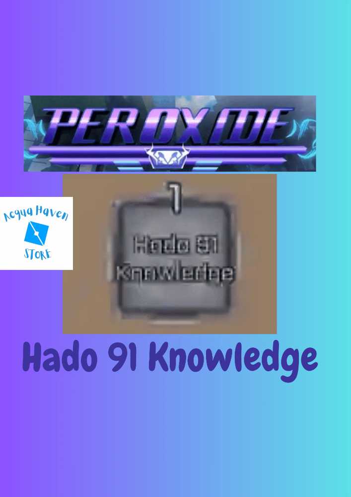 Hado 91 Knowledge (Skill) - Peroxide - FAST DELIVERY