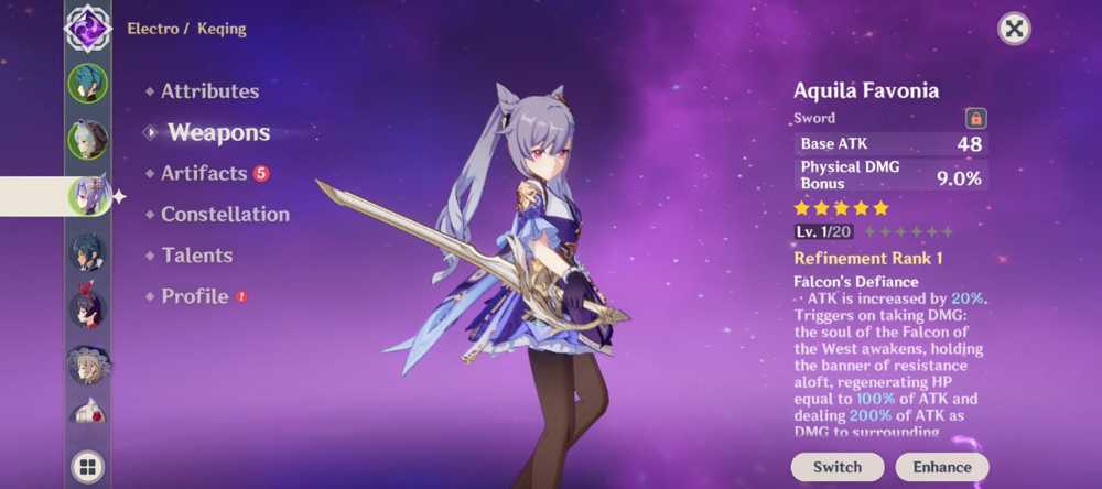 [INSTANT DELIVERY] Genshin Impact KEQING + AQUILA FAVONIA (Xingqiu ...