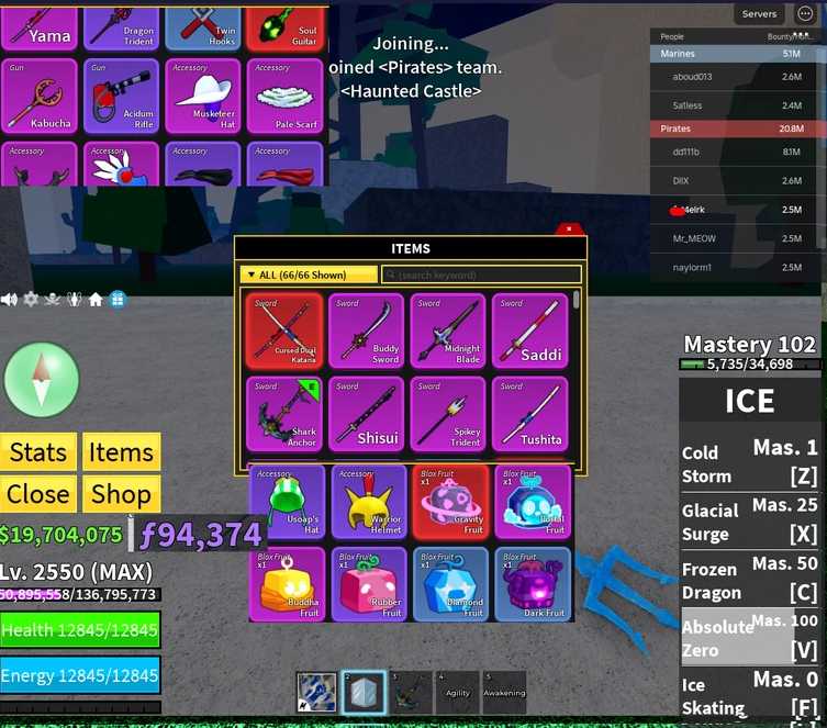 Blox Fruits / V4 Rabbit FULL Gear / GHM-CDK-SG-SharkAnchor / 19m Beli ...