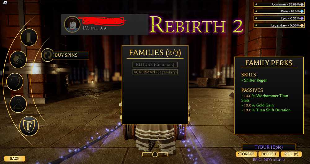 ATTACK SERUM Attack on Titan Revolution ACKERMAN [LEGENDARY] TYBUR ...