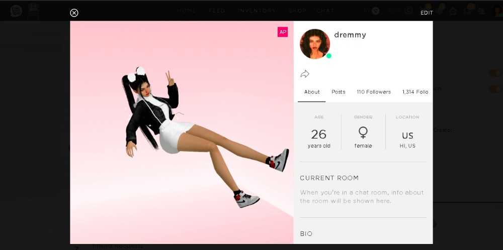 IMVU 3 YEARS Female ACCOUNT with access pass