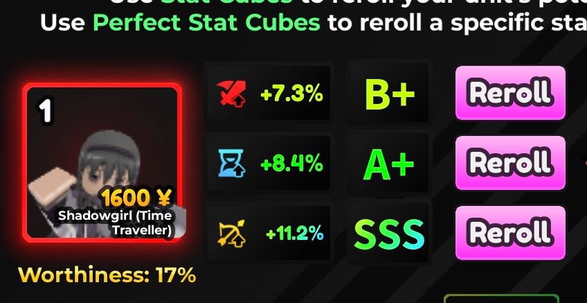 [INSTANT DELIVERY] Shadowgirl / Homura B+ A+ SSS Stats - Anime Adventure