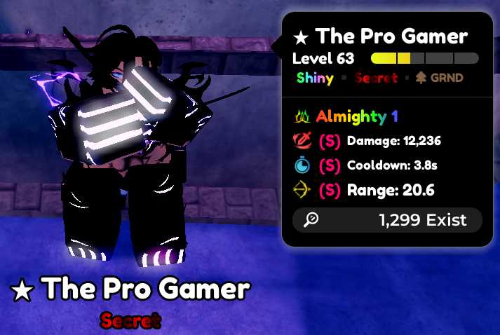 Anime Defenders [ALMIGHTY] SHINY SJW The Pro Gamer S S S