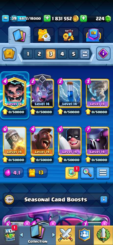 1.8M Gold Strong Cards 5.7K Trophies Many Resources and Collections ...