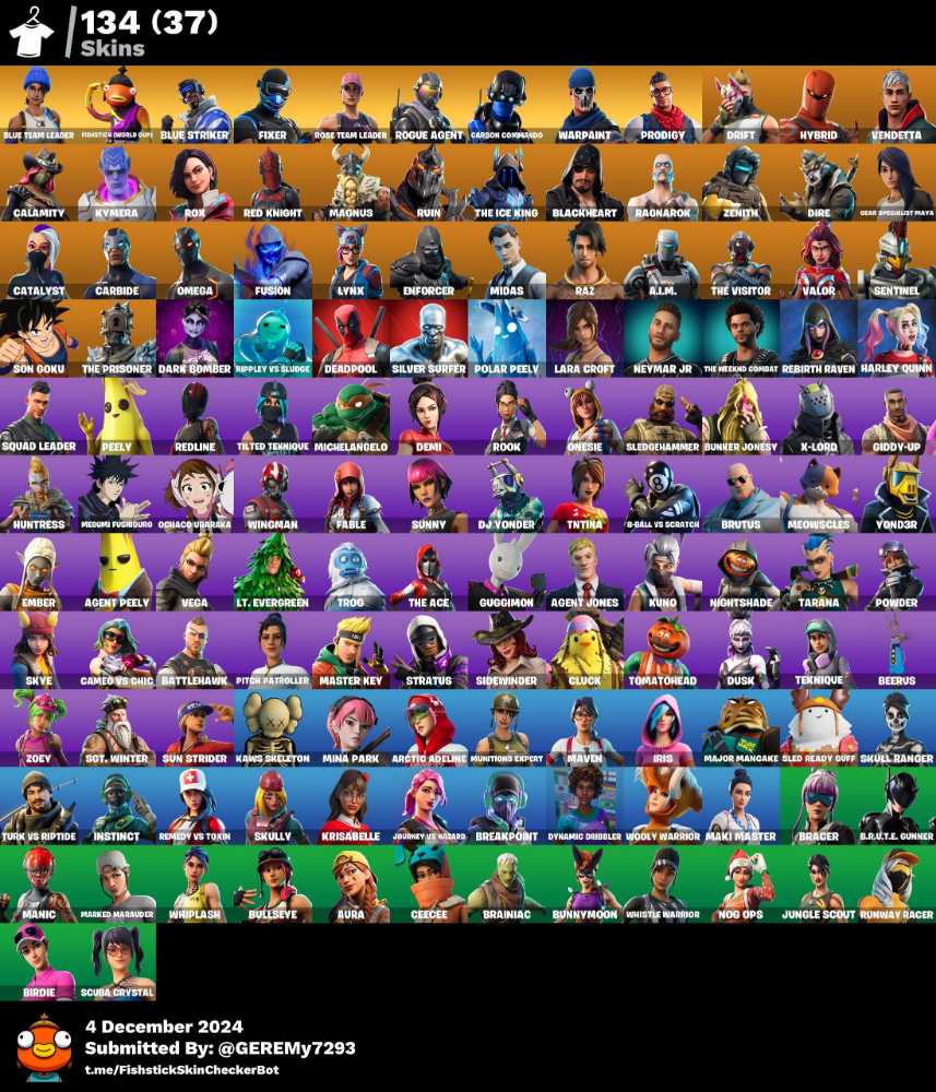 [PC] 134 skins | OG STW | Blue Team Leader | Fishstick (World Cup) | Blue Striker | Fixer ...