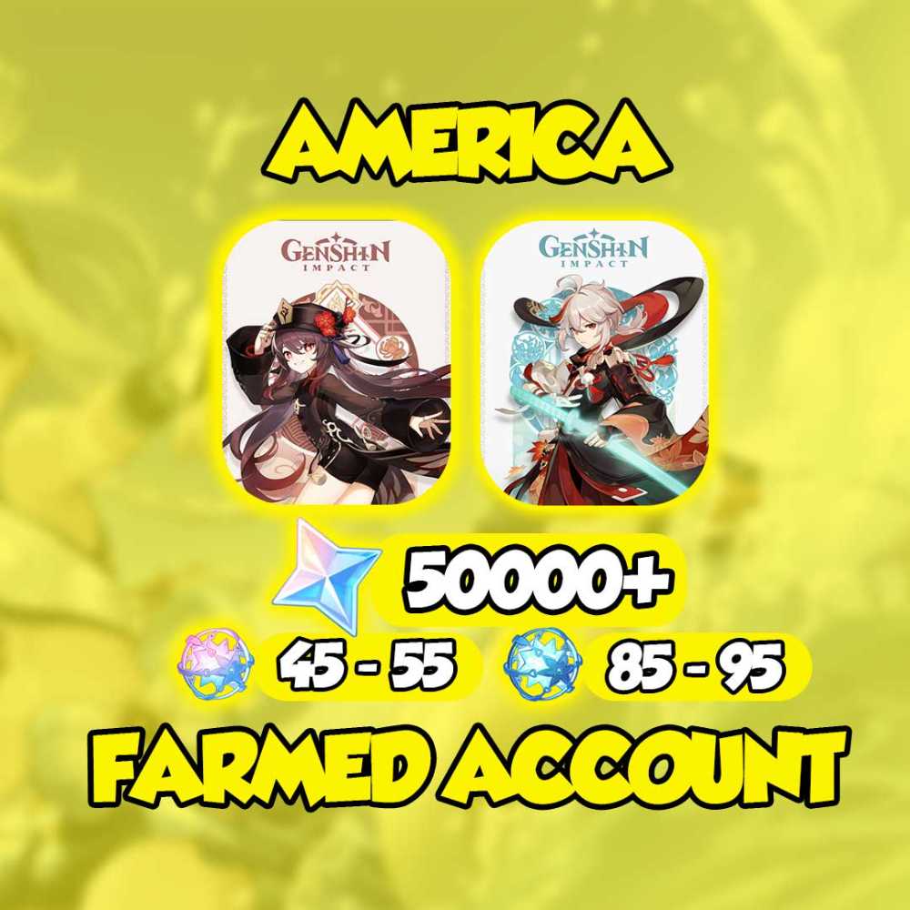 America | Hutao Kazuha + 50000 Primogem + 40 Interwined Fate + 75 ...
