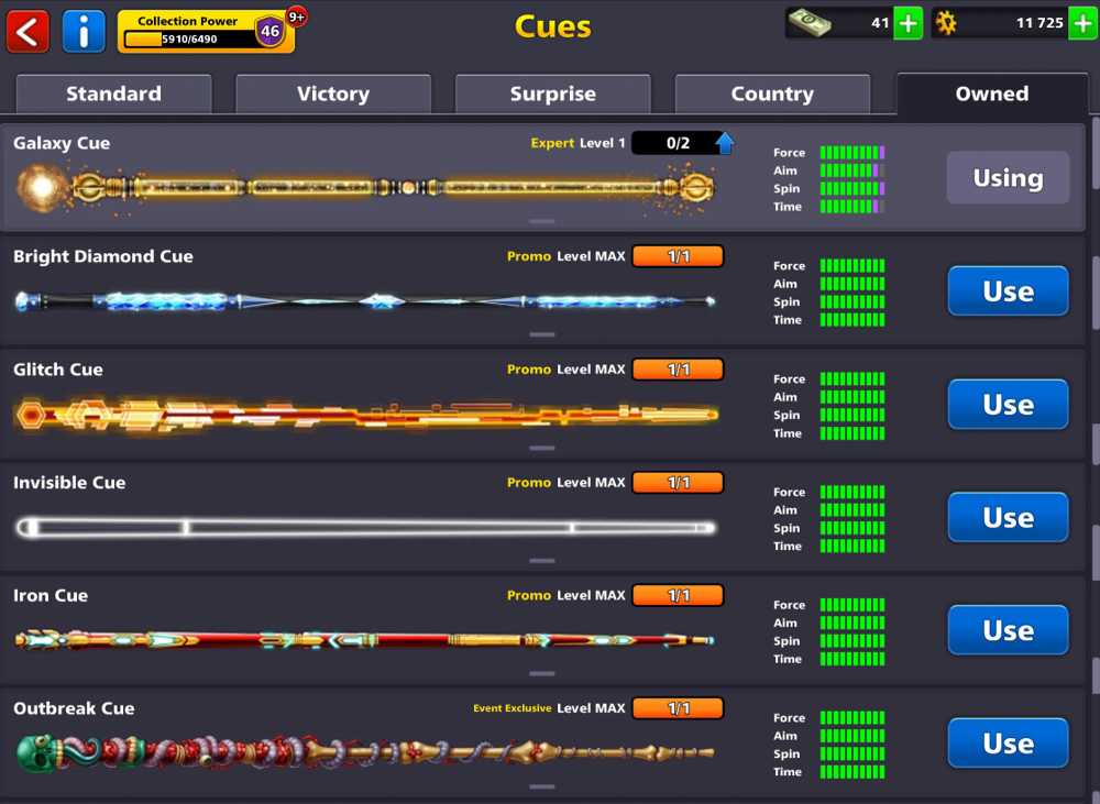 GALAXY Cue + 5 Cues MAX 80 Legendary BoxesMiniclip Clean Account (Super ...