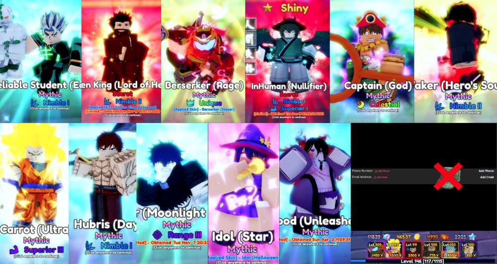 Anime Adventures (Meta) Unique Guts (Berserk) Shiny Dazai Roblox