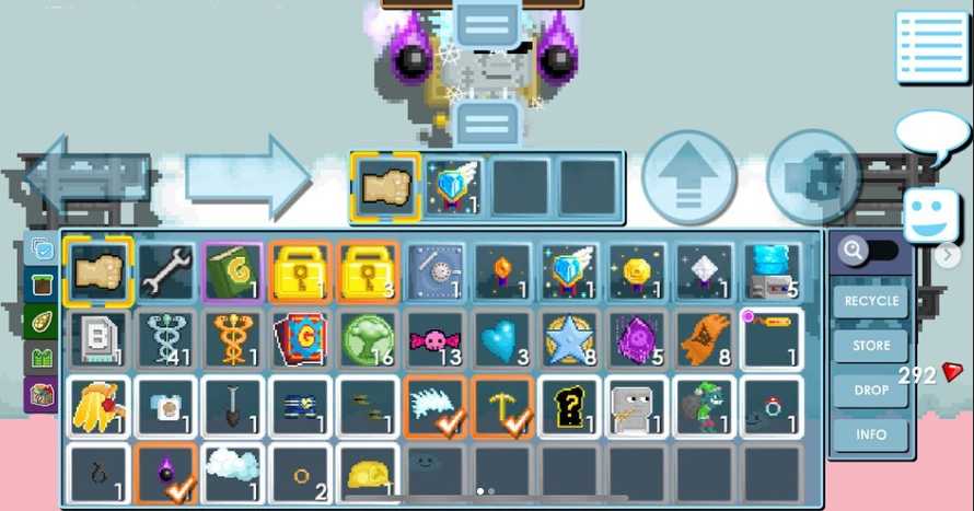 [Growtopia - Cheapest] Golden Pickaxe Digger Orb 200 token frosty hair ...