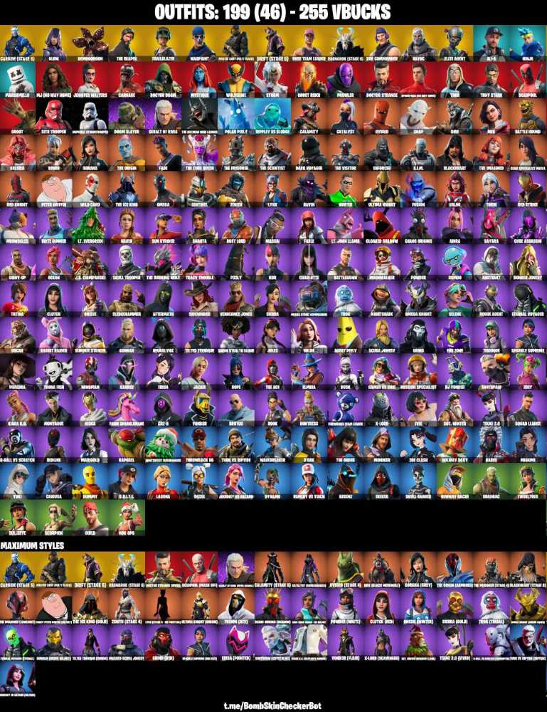 199 SKINS+OG STW+THE REAPER+TAKE THE L+DEMOGORGAN+MASTER CHIEF+HUNTER ...