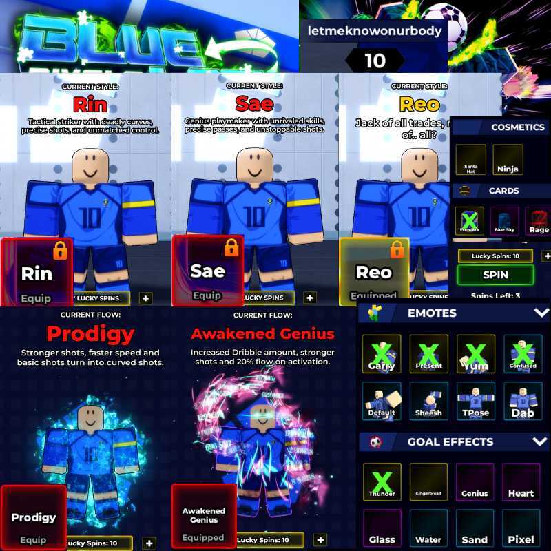 ROBLOX | Blue Lock: Rivals | Style Rin / Sae / Reo | Flow Prodigy ...