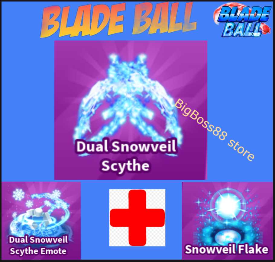 Dual Snowveil Scythe Full set - Blade Ball