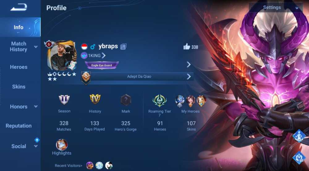 Hero 91 Skins 107 |Nobility 6| Legends Musashi + KIC Luna , Limited ...