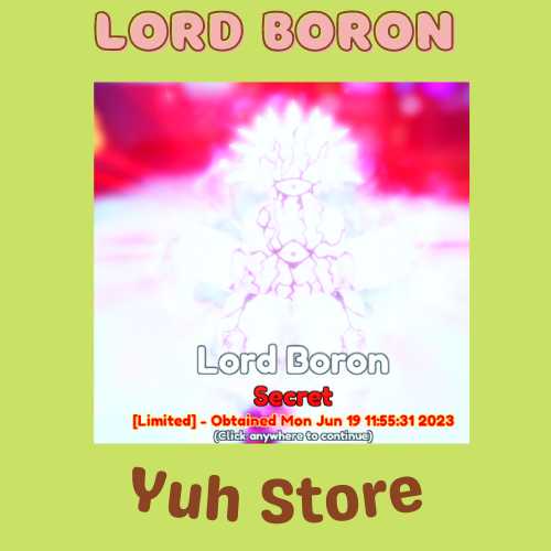 Lord Boron (Lord Boros) Anime Adventures AA