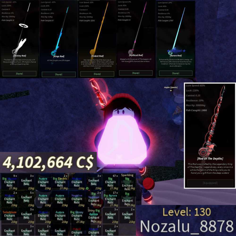 Rod Of The Depths | Trident Rod | Kings Rod | Aurora Rod | Destiny Rod ...