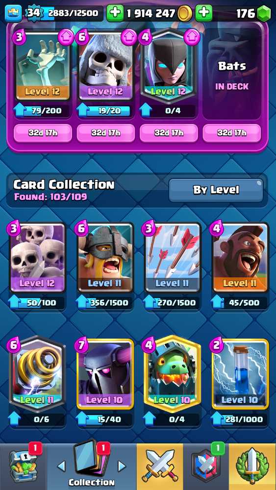 1.9M Gold Nice Tower Skins Mega Loon Deck 5.5K Trophies Clan Leader ...