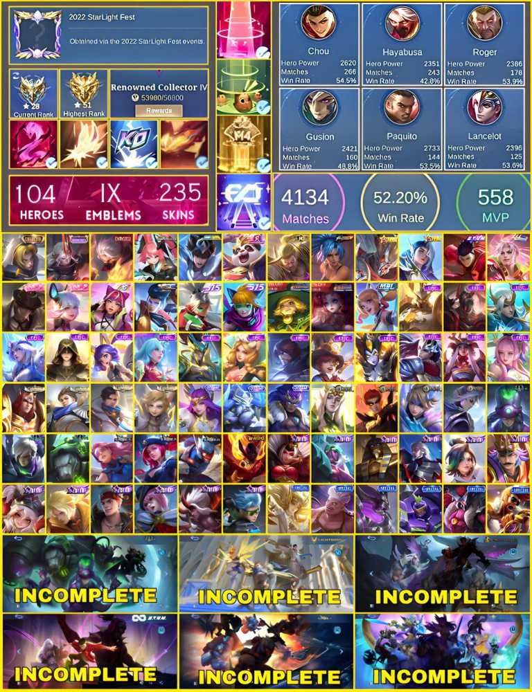 |235 skins| EXORCIST HAYABUSA + ASPIRANT LAYLA + COLL NATALIA