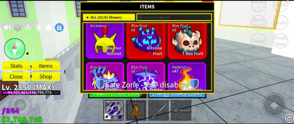 Blox Fruits Lvl 2550 + V3 Human + Kitsune + GODHUMAN + Fully Awakened Magma fruit lvl.1 + T-Rex ...