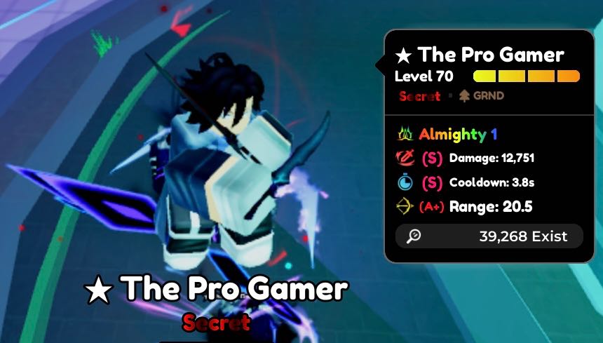 [INSTANT DELIVERY] ALMIGHTY THE PRO GAMER SJW S S A+ Stats - [ANIME ...