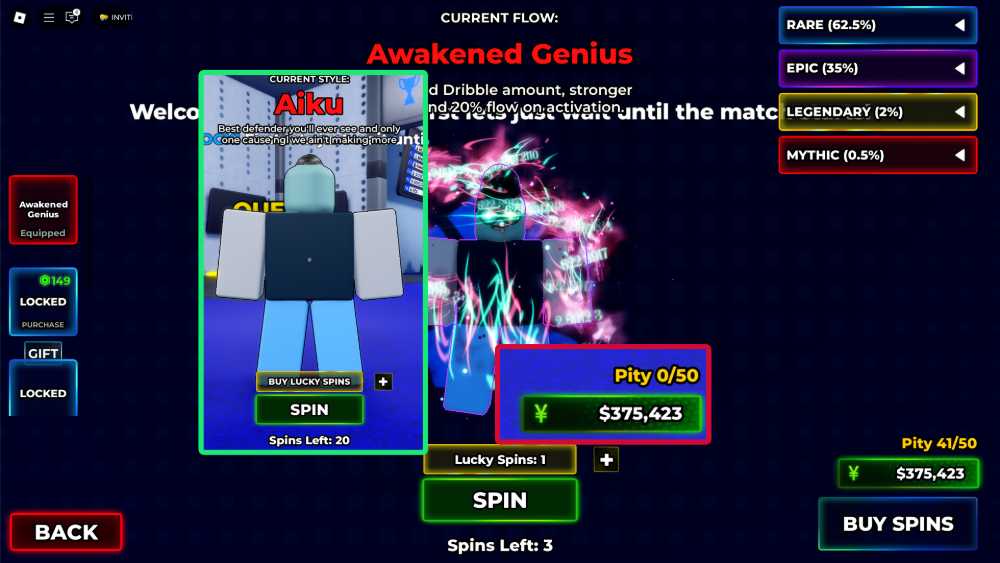 2 Mythic: Aiku + Awakened Genius | 375K CASH$ | Blue Lock: Rivals ...