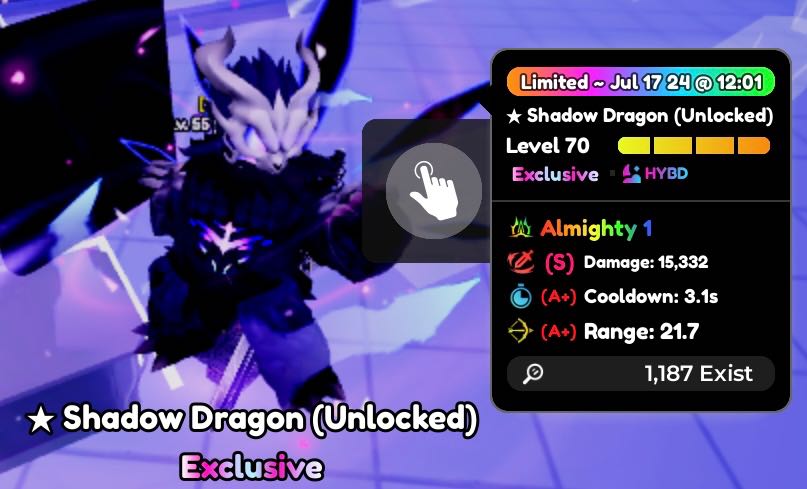 [INSTANT DELIVERY] ALMIGHTY SHADOW DRAGON KAFKA S A+ A+ Stats - [ANIME ...