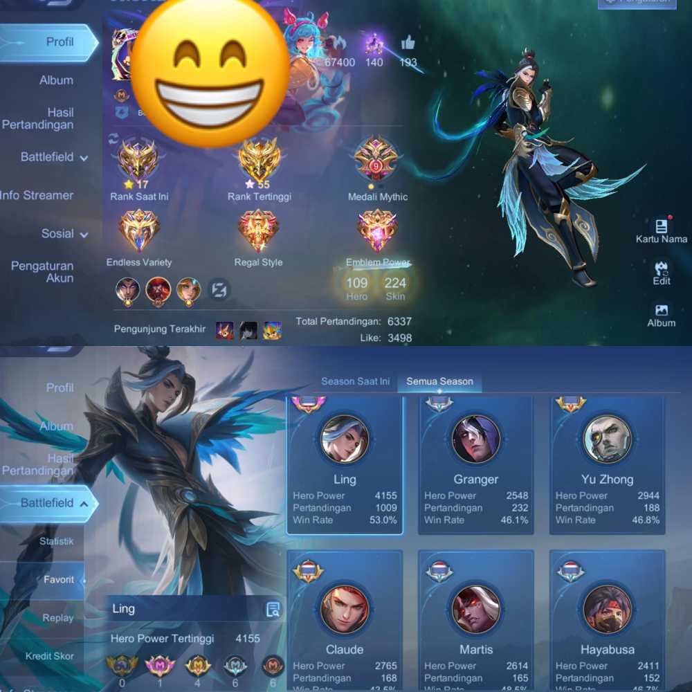 224 Skins. Collector ling. Lord Shen ling