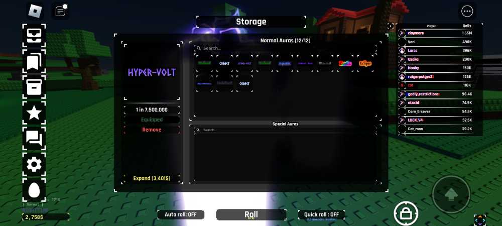 Sol's RNG | Sols RNG | Account 1 In 7,500,000 Hyper - Volt