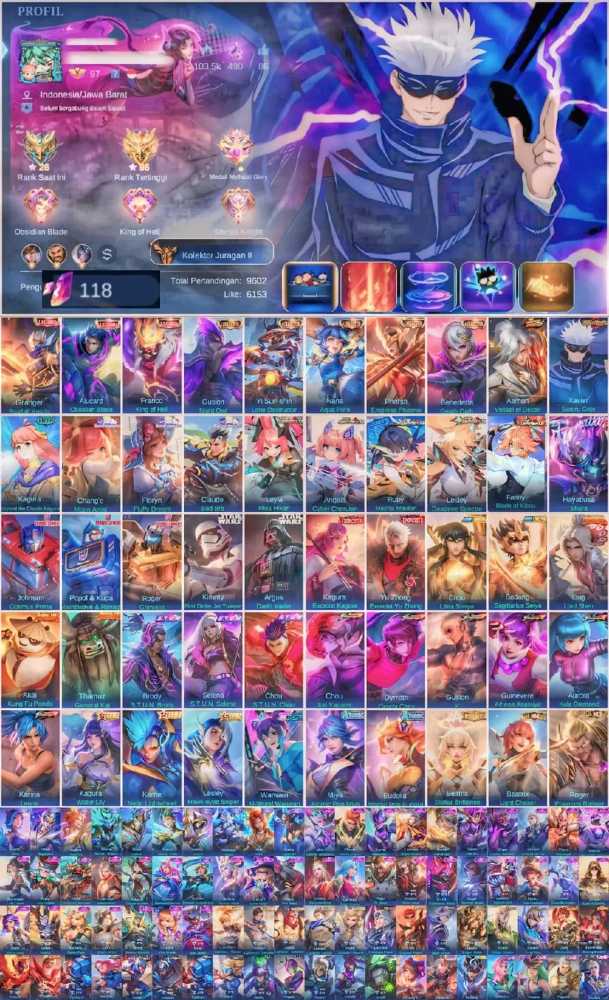 485 SKINS | 3 LEGENDS + 5 COLLECTORS + AAMON SOUL VESSEL + XAVIER GOJO ...