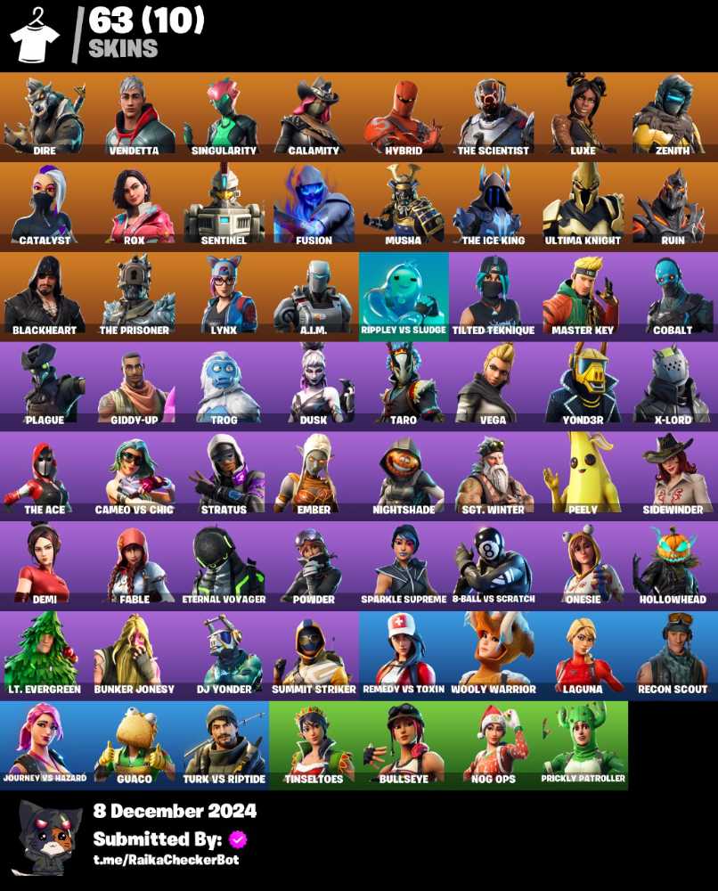 [PC/PSN/XBOX] 63 skins REAPER AXE -Dire Vendetta Singularity Calamity ...