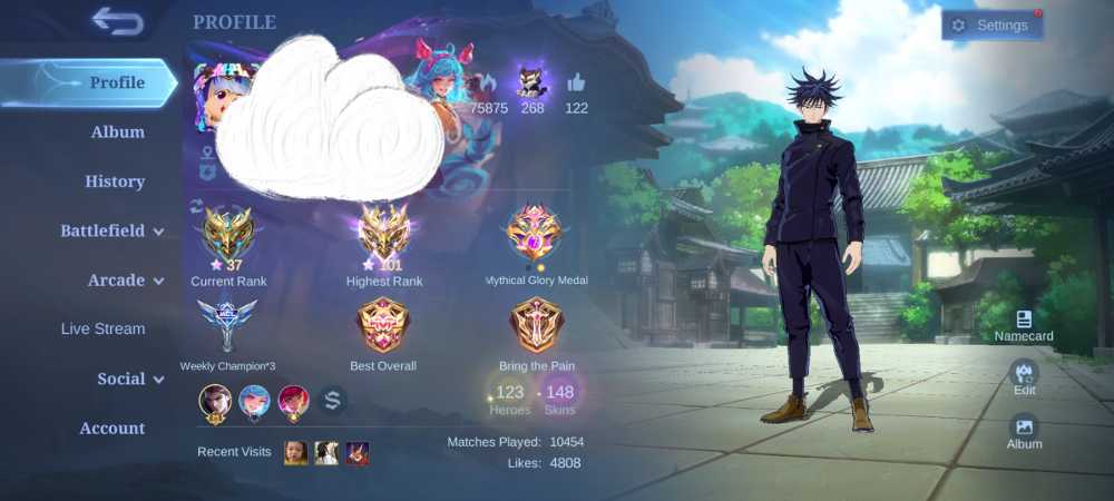 148 Skins. EX 101 Stars. JJK Julian. 2 Event Skin. 2 MWorld. 3 Epic and ...