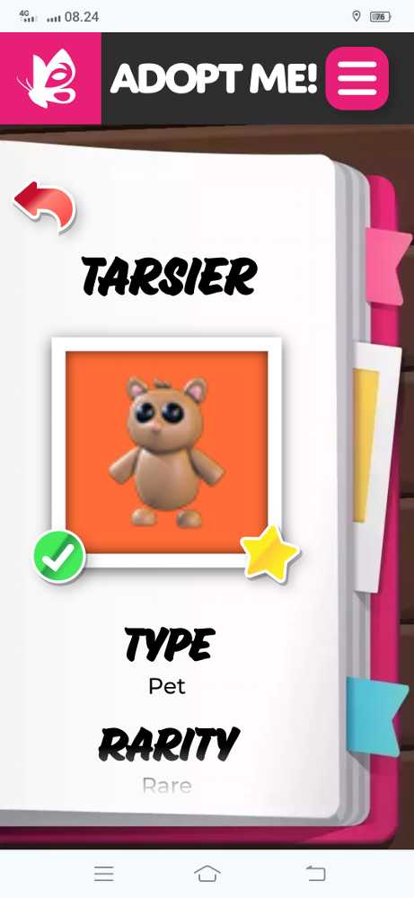 Tarsier FR Adopt Me Pet Roblox
